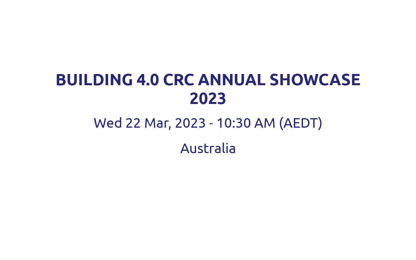 Building 4 0 Crc Annual Showcase 2023